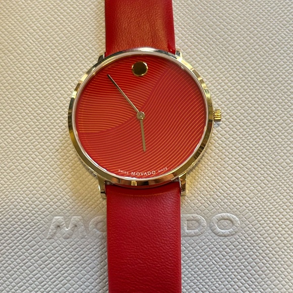 Movado | Accessories | Movado Modern 47 Watch With 4mm Redswirl Design ...